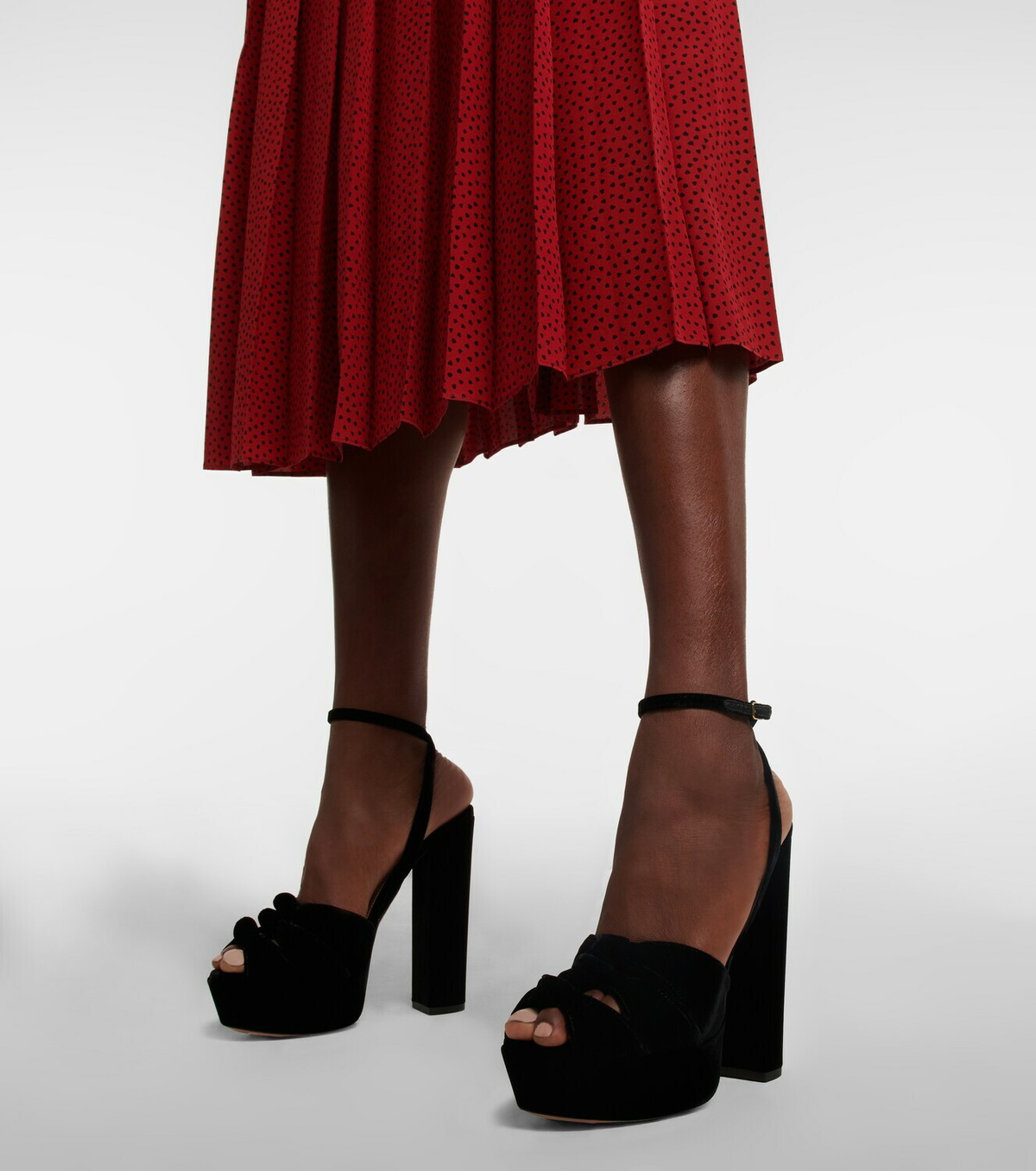 Aquazzura Mira velvet platform sandals Aquazzura