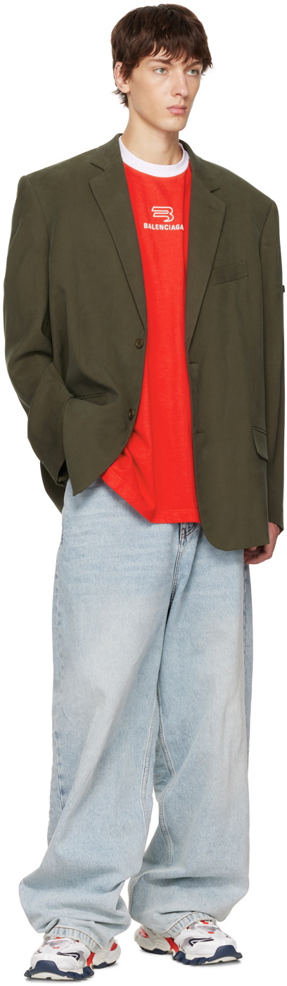 Balenciaga Blue Pull-Up Jeans Balenciaga