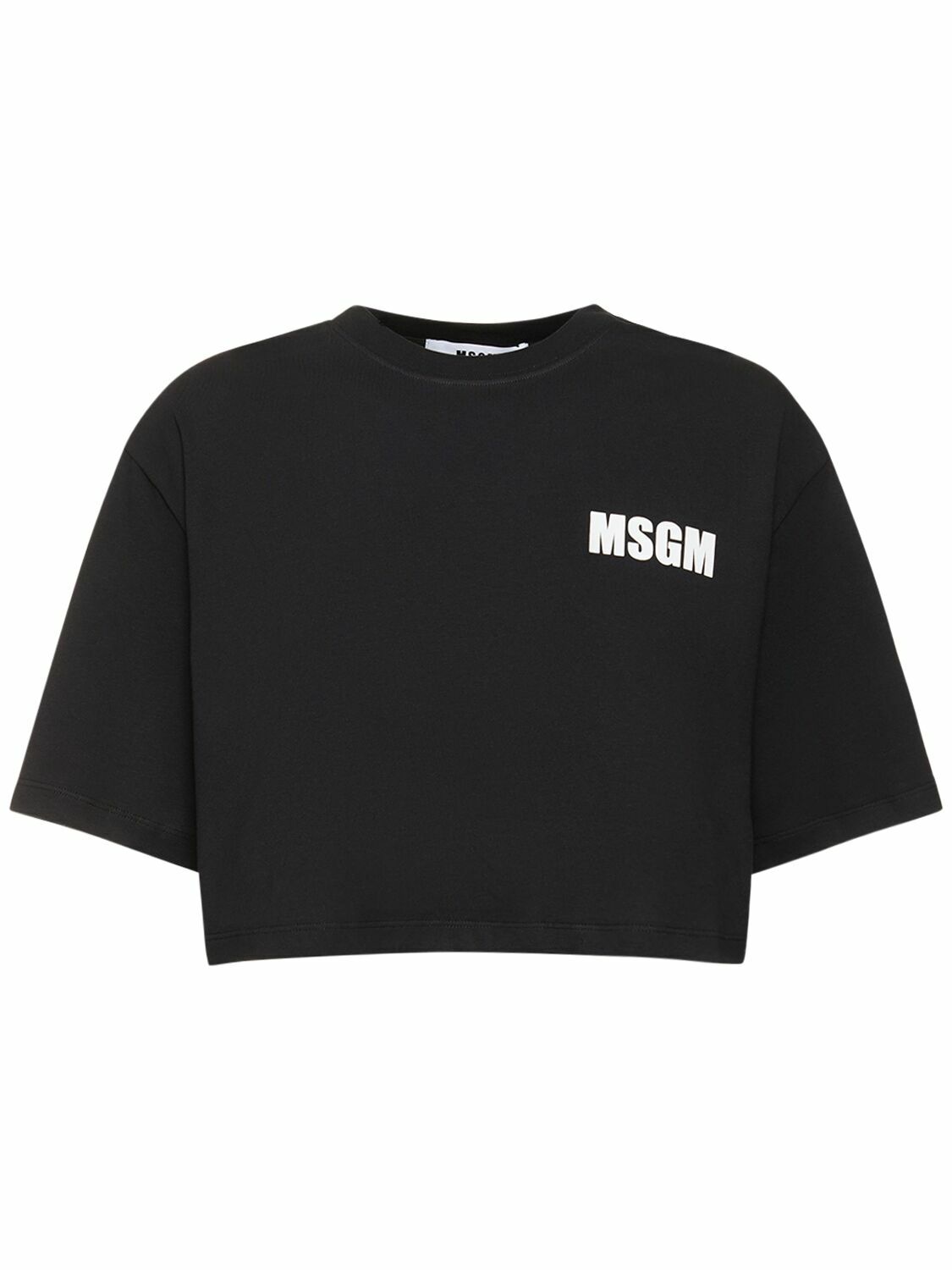 MSGM - Cropped Cotton T-shirt MSGM
