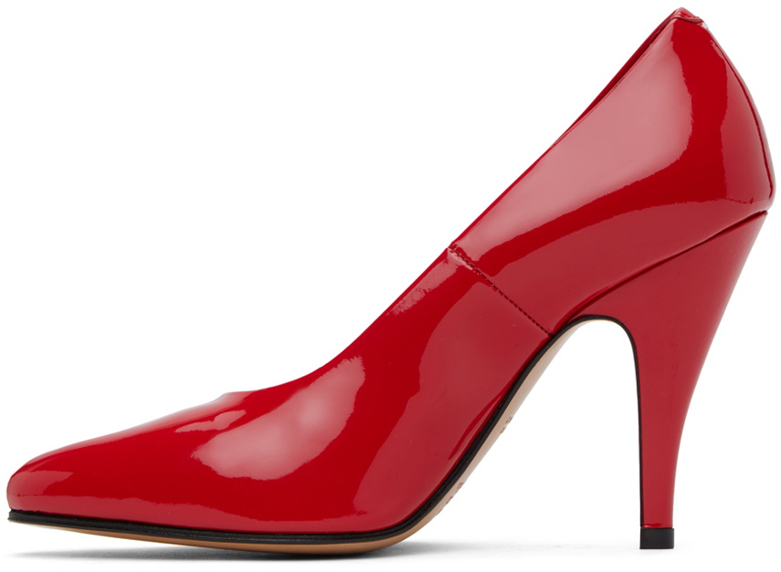 Maison Margiela Red Tabi Patent Heels Maison Margiela