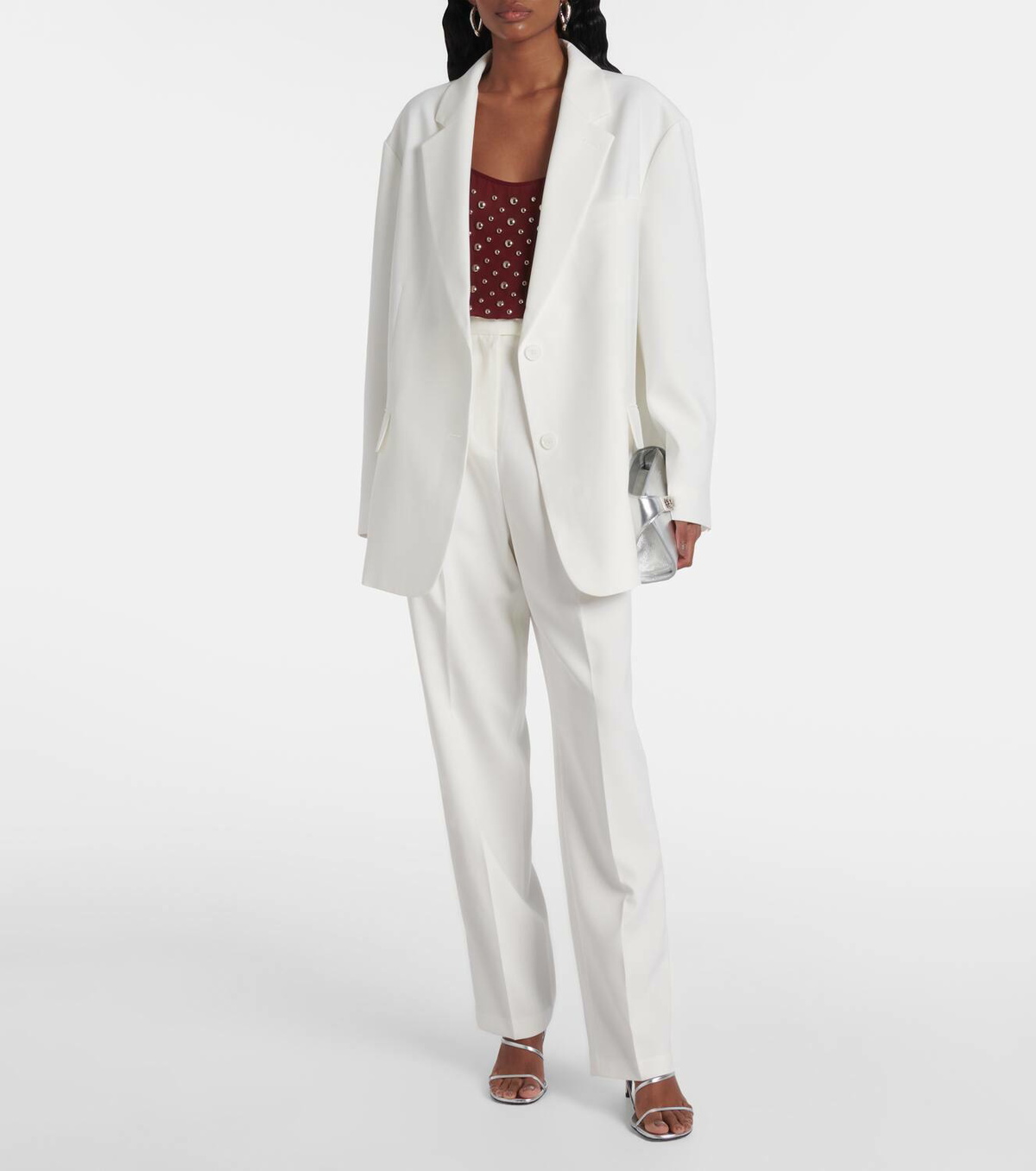 The Frankie Shop Bea high-rise straight pants The Frankie Shop