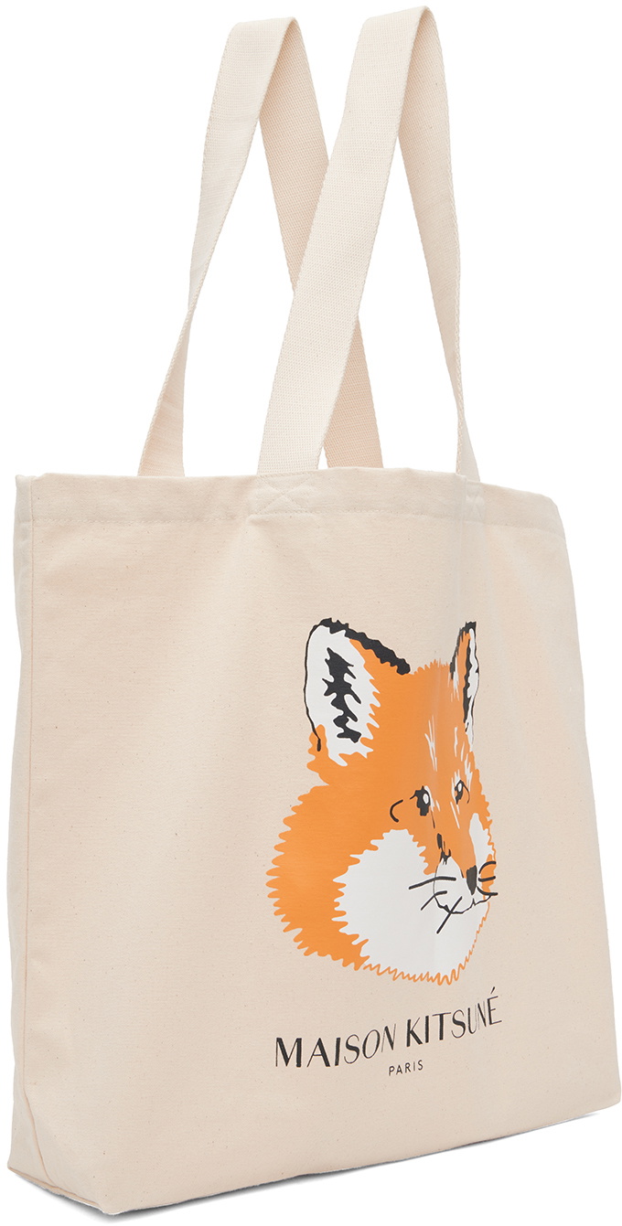 Maison Kitsuné Off-White Fox Head Tote Maison Kitsune
