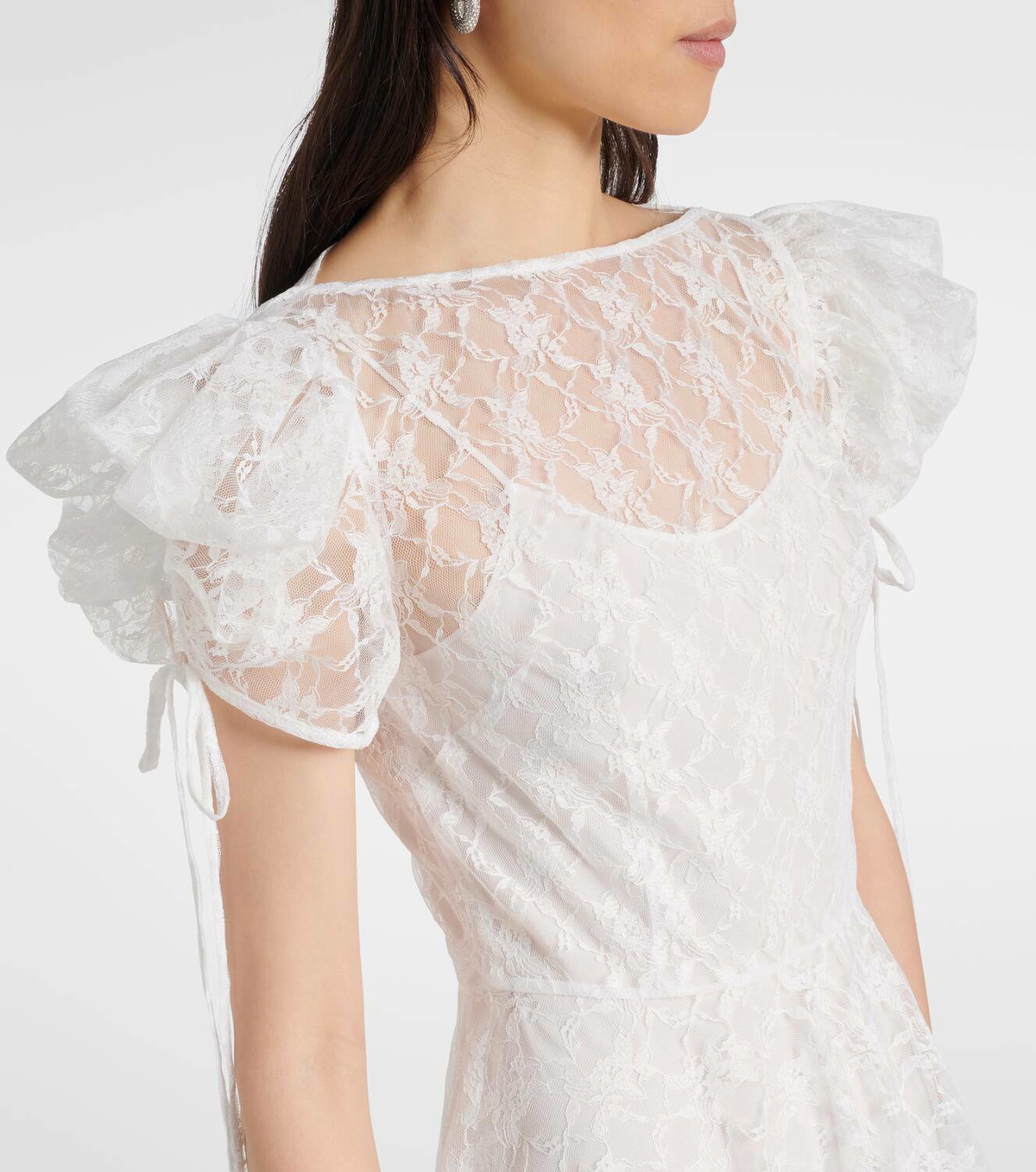 Rodarte Floral silk lace midi dress Rodarte