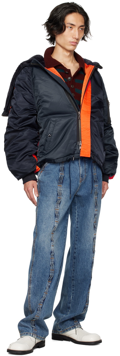 Andersson Bell Navy Insulated Bomber Jacket Andersson Bell