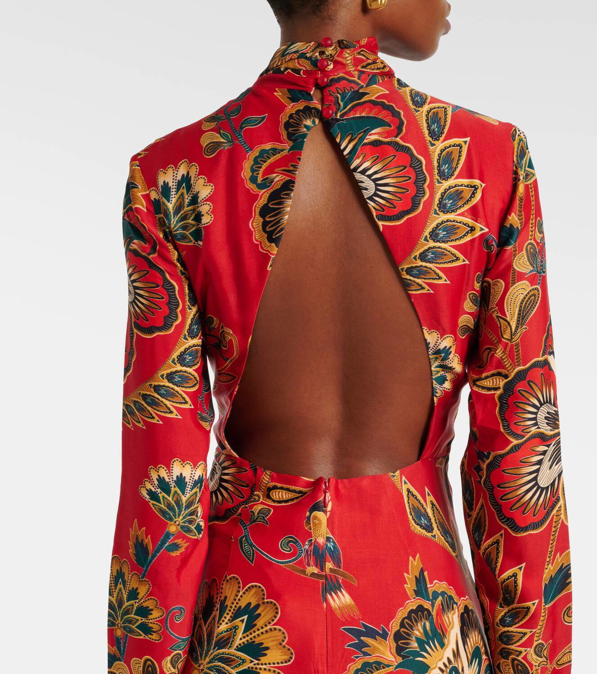 Farm Rio Draped floral midi dress Farm Rio