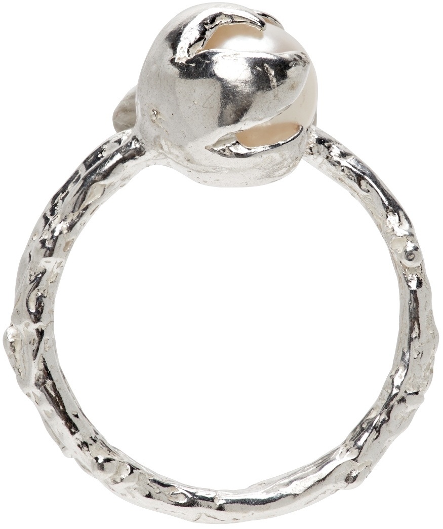 Maria Nilsdotter Silver Rose Bud Ring