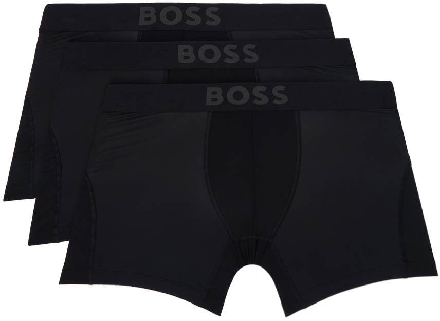BOSS Three-Pack Black Boxer Briefs BOSS