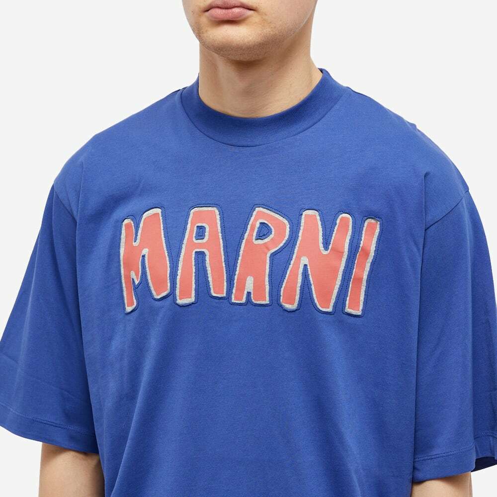 Marni Men's Logo T-Shirt in Ocean Marni