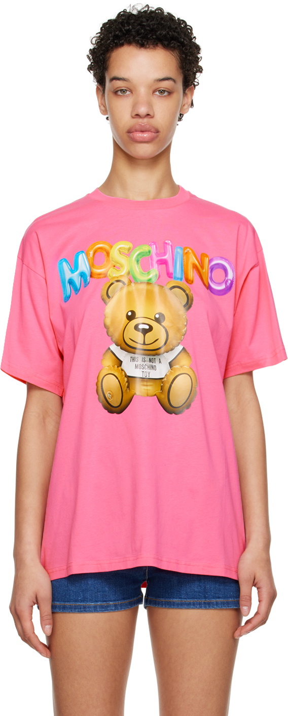 Moschino Pink Inflatable Teddy Bear T-Shirt Moschino