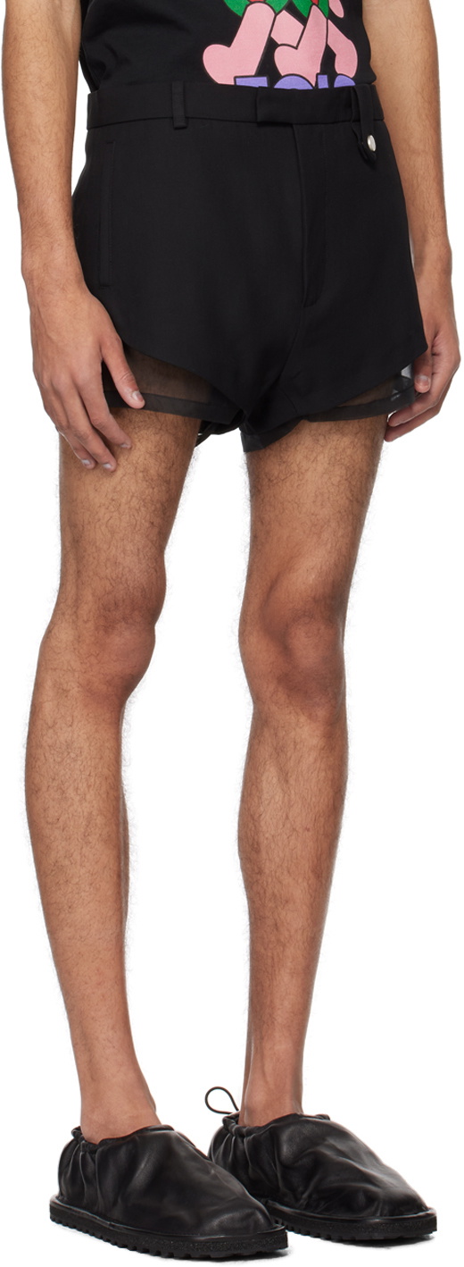 EGONlab Black Exposed Lining Shorts EGONlab