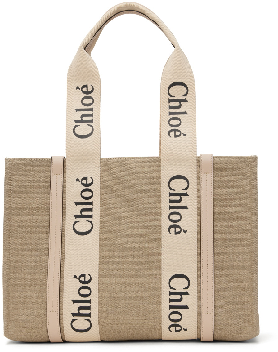 Chloé Beige Medium Woody Tote Chloe