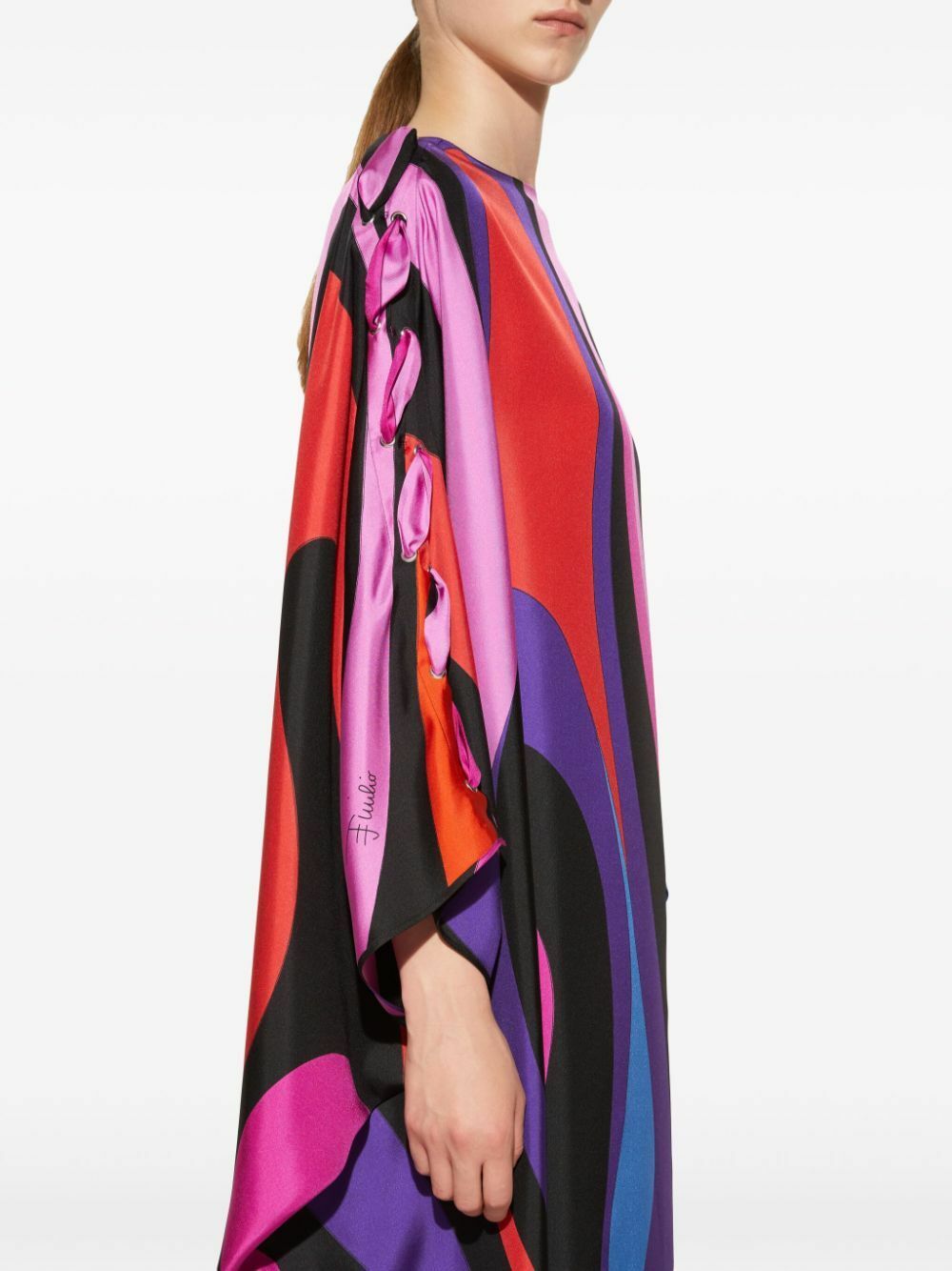 PUCCI Pink Marmo-Print Silk Dress Emilio Pucci