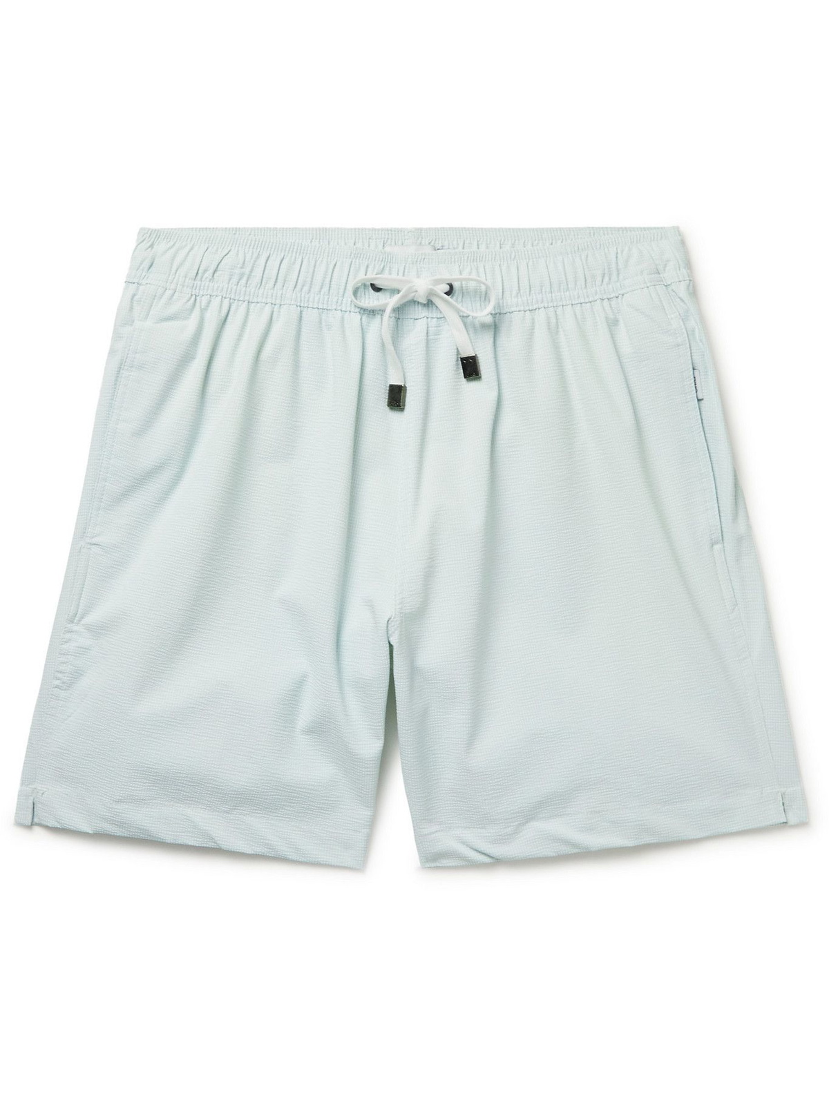 ONIA - Charles Mid-Length Micro-Gingham Swim Shorts - Green Onia