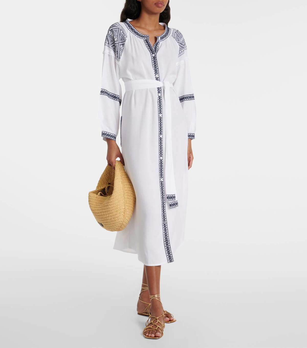 Melissa Odabash Ally Embroidered Midi Dress Melissa Odabash