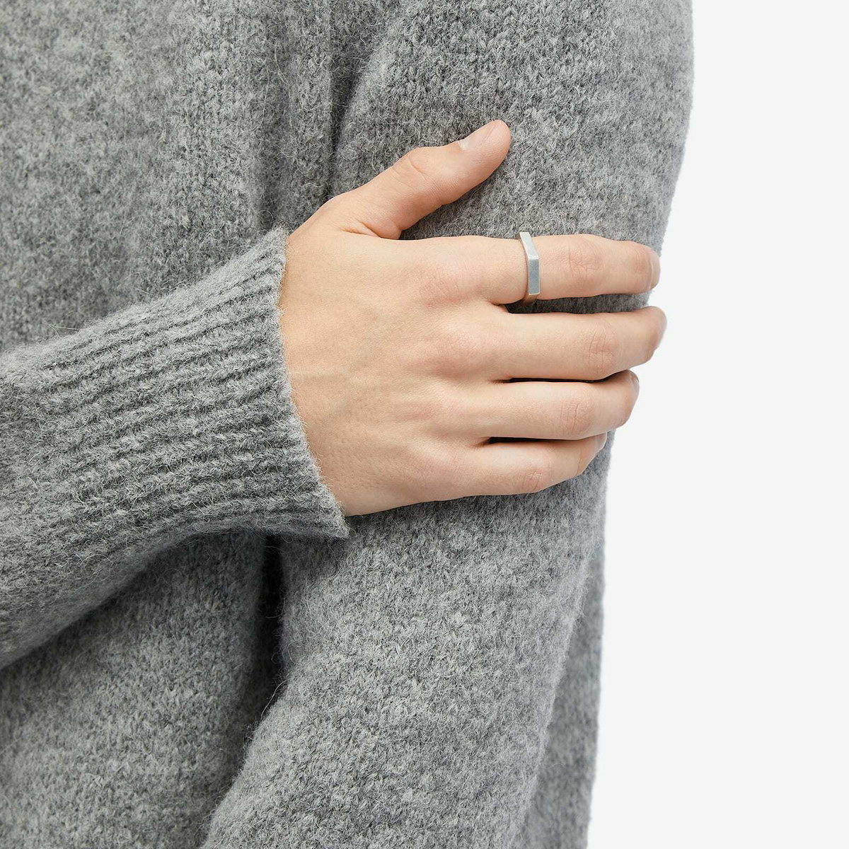 Serge DeNimes Men's Hex Ring in Silver Serge DeNimes