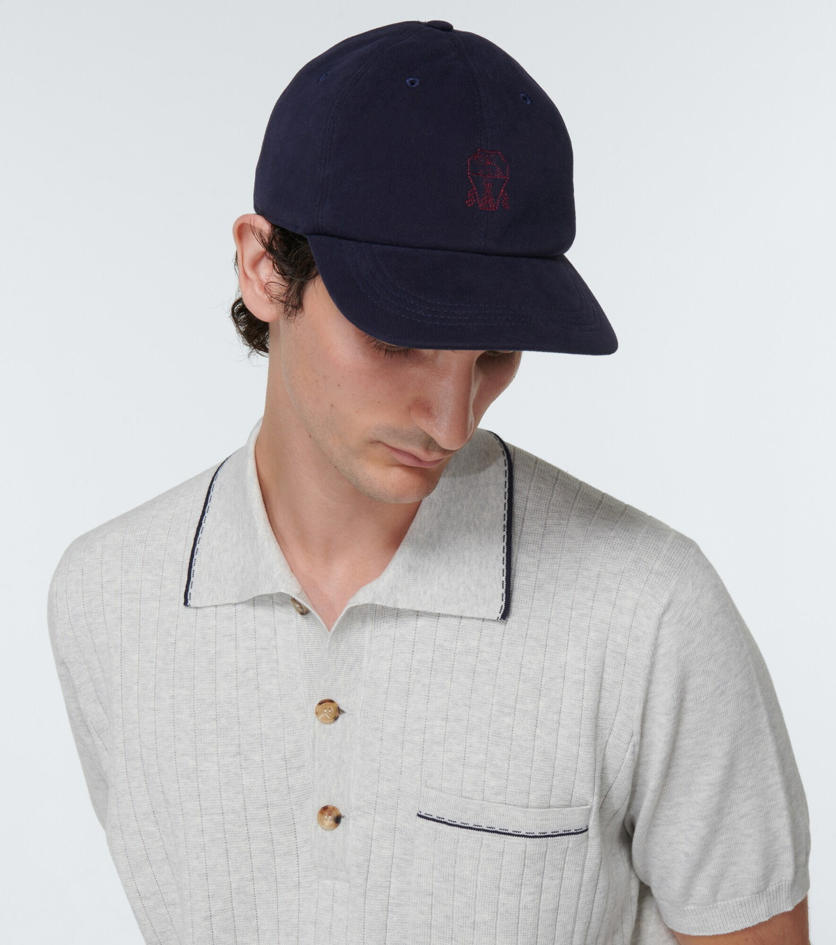 Brunello Cucinelli - Embroidered cotton baseball cap Brunello Cucinelli