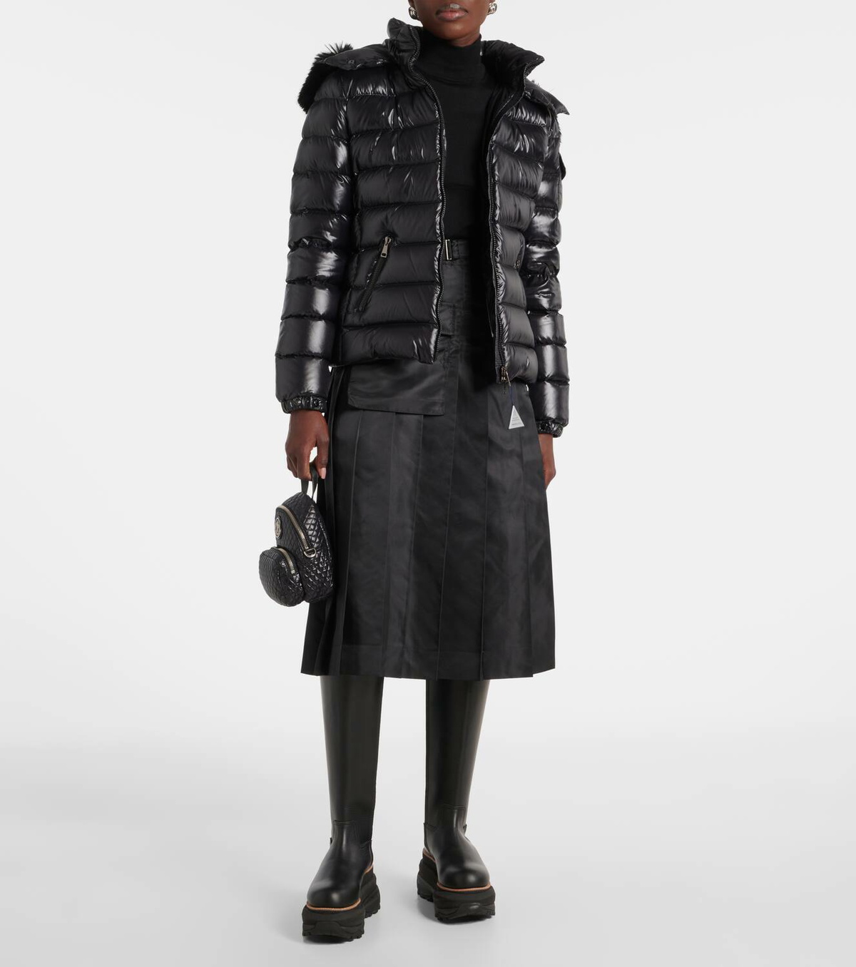 Moncler Badyf shearling-trimmed down jacket Moncler