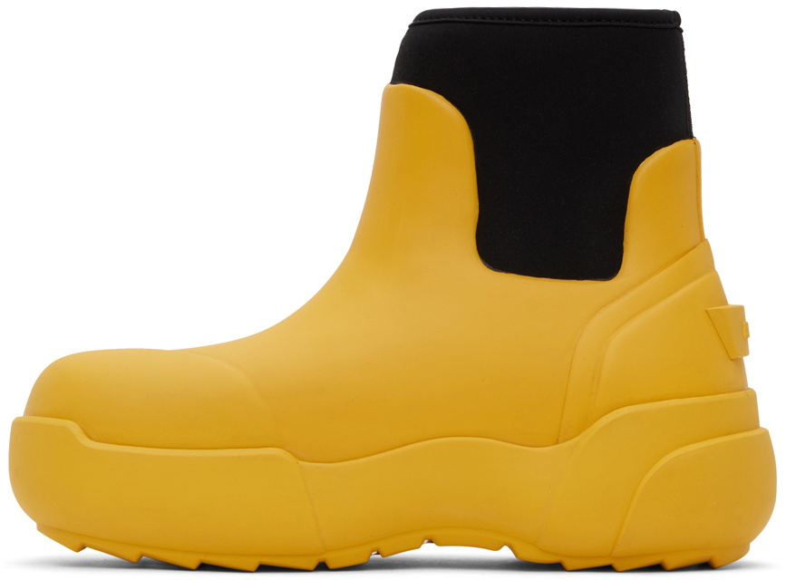 AMBUSH Yellow Rubber Chelsea Boots Ambush