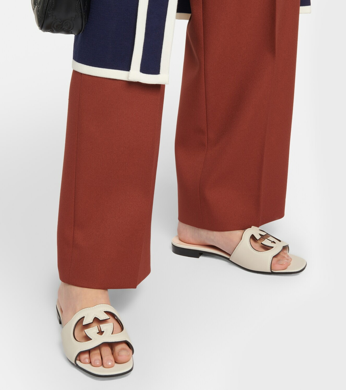 Gucci Interlocking G cutout leather sandals Gucci