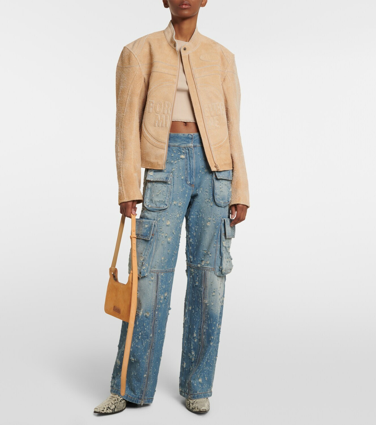 Acne Studios - Embossed suede jacket Acne Studios