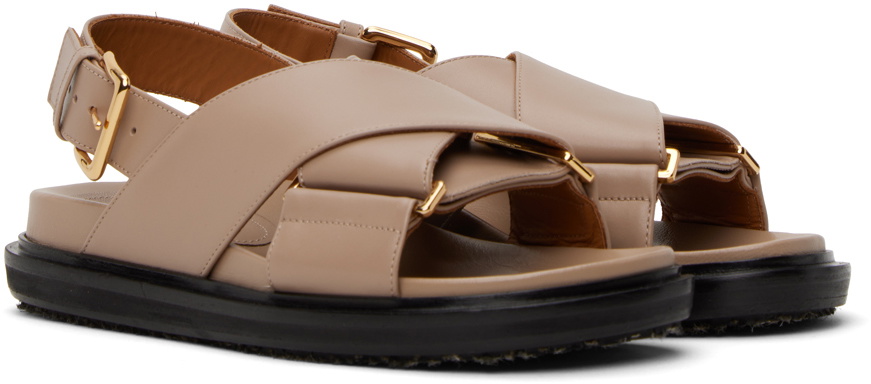 Marni Beige Fussbett Sandals Marni