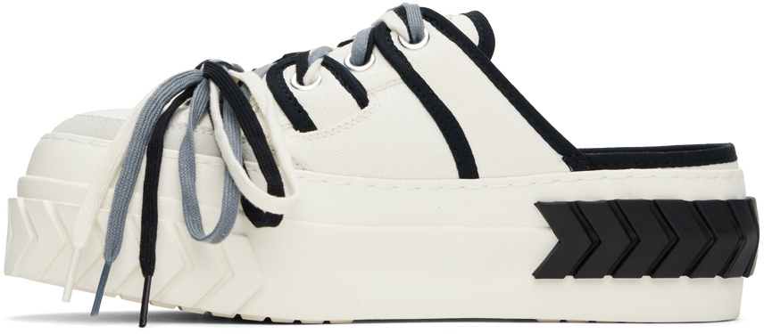 both White & Black Tyres Multilaced Sneakers both