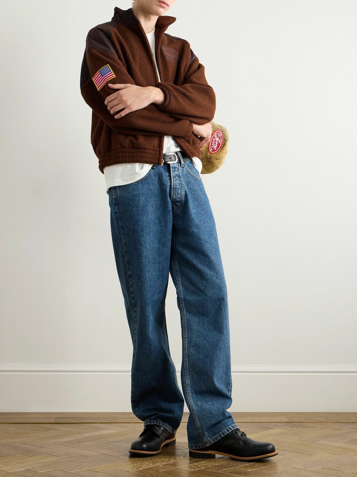 Cherry Los Angeles - Logo-Appliquéd Shell-Panelled Fleece Jacket ...