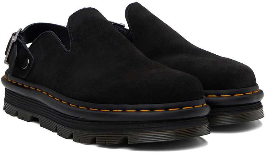 Dr. Martens Black Zebzag Slingback Platform Mules Dr. Martens