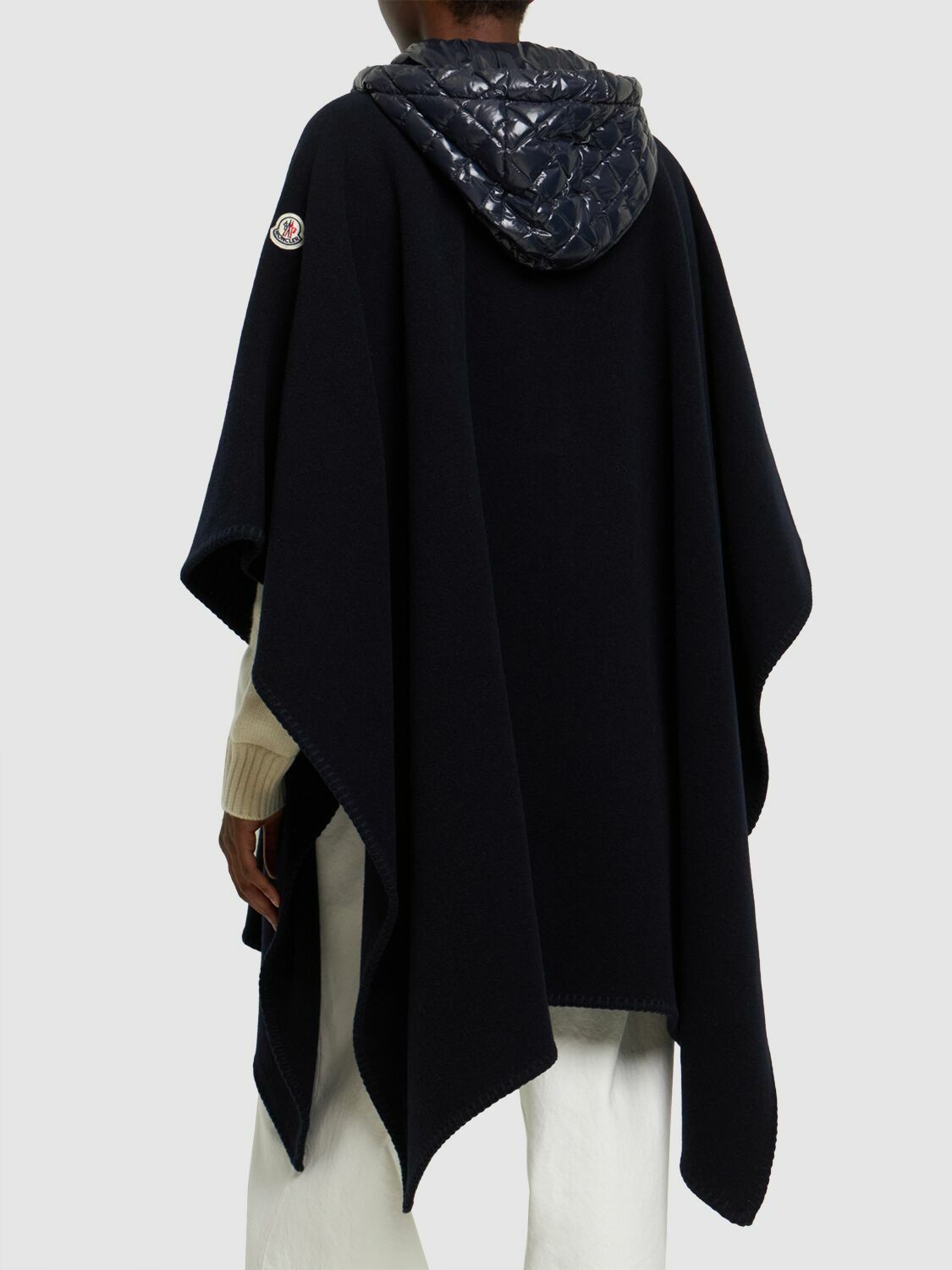 MONCLER - Knitted Wool Cape Moncler