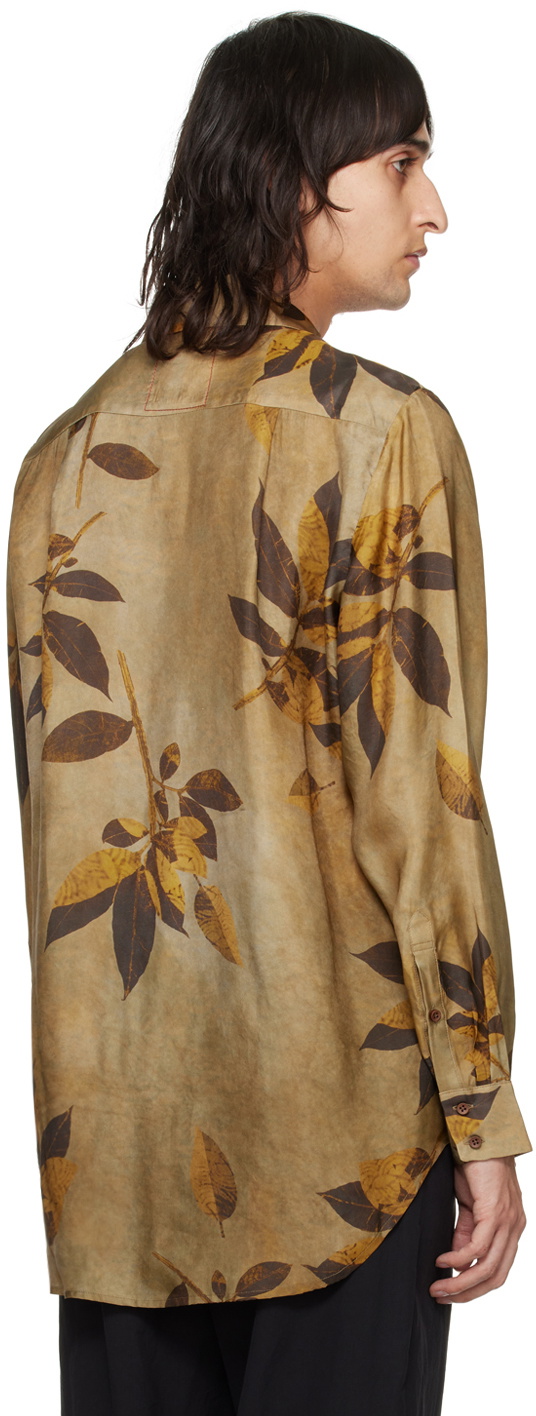 UMA WANG Tan Tab Shirt