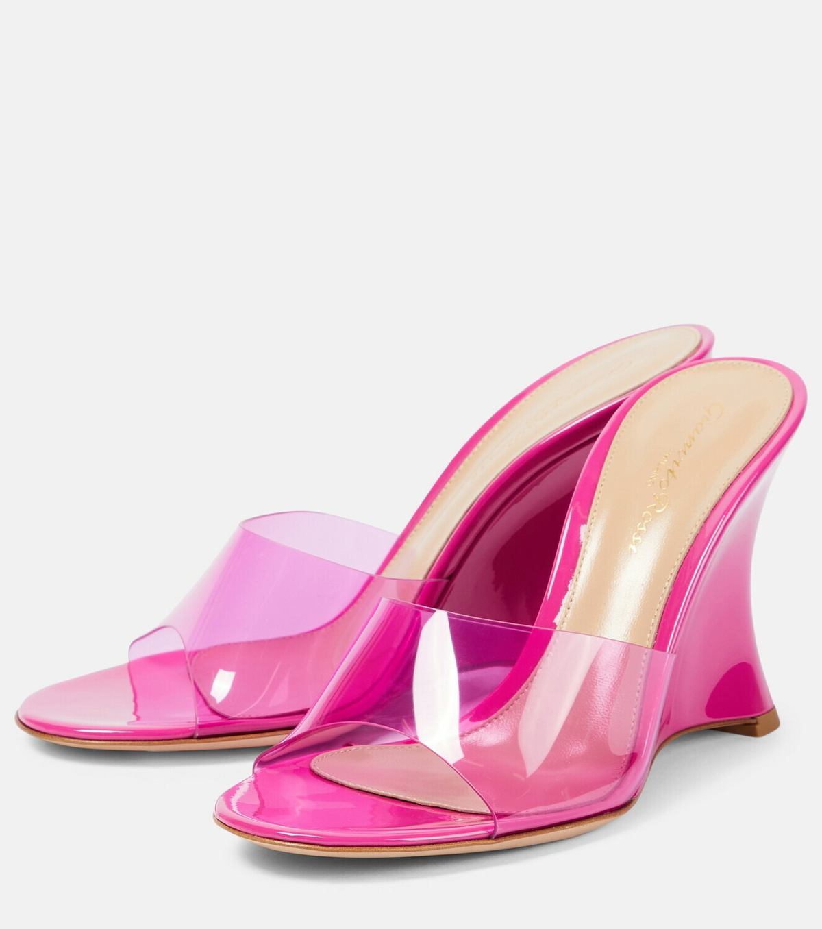 Gianvito Rossi - Futura PVC wedge mules Gianvito Rossi