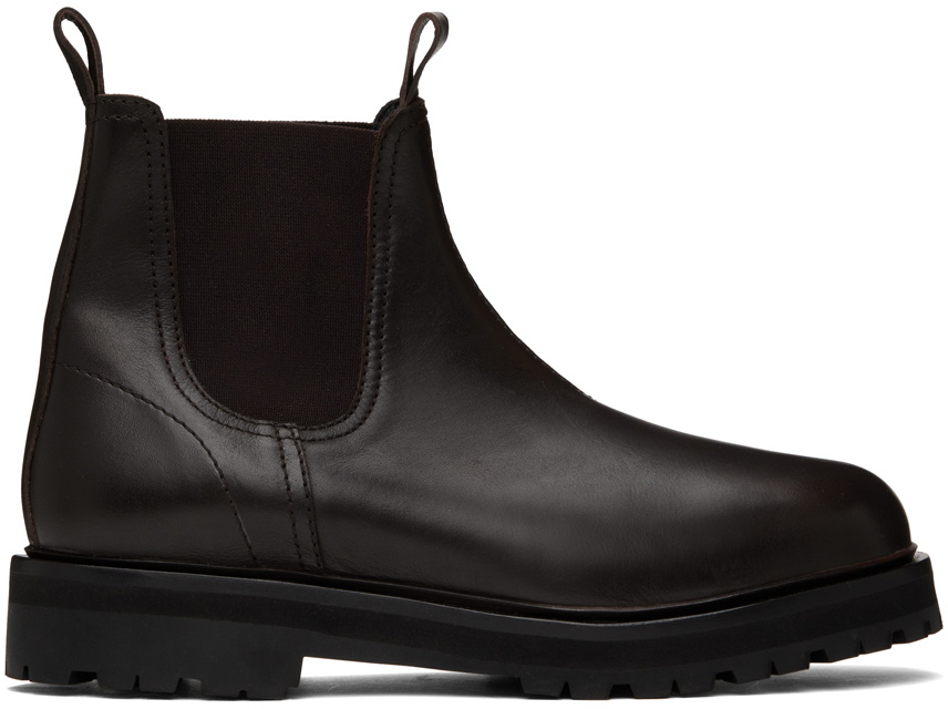 Studio Nicholson Brown Kick Chelsea Boots Studio Nicholson