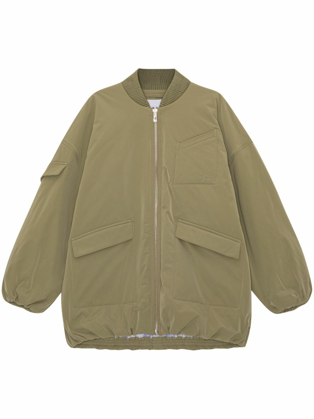 GANNI Green Oversized Bomber Jacket GANNI