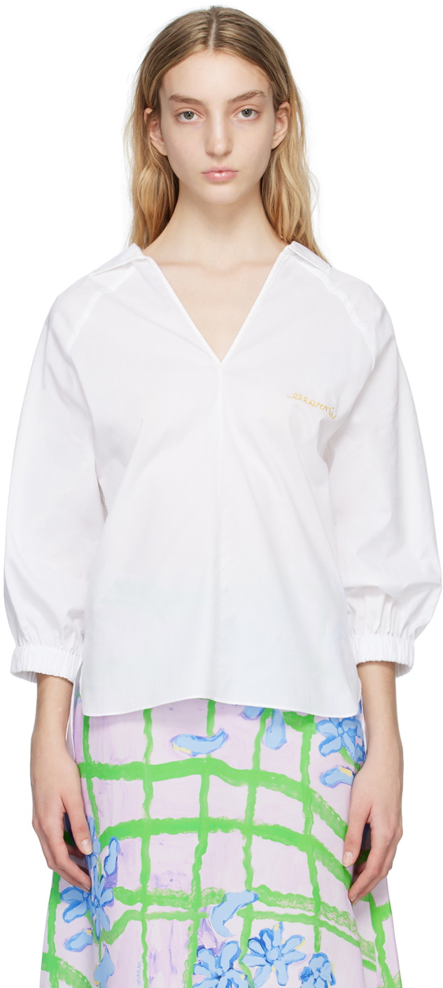 Marni White Droptail Blouse Marni