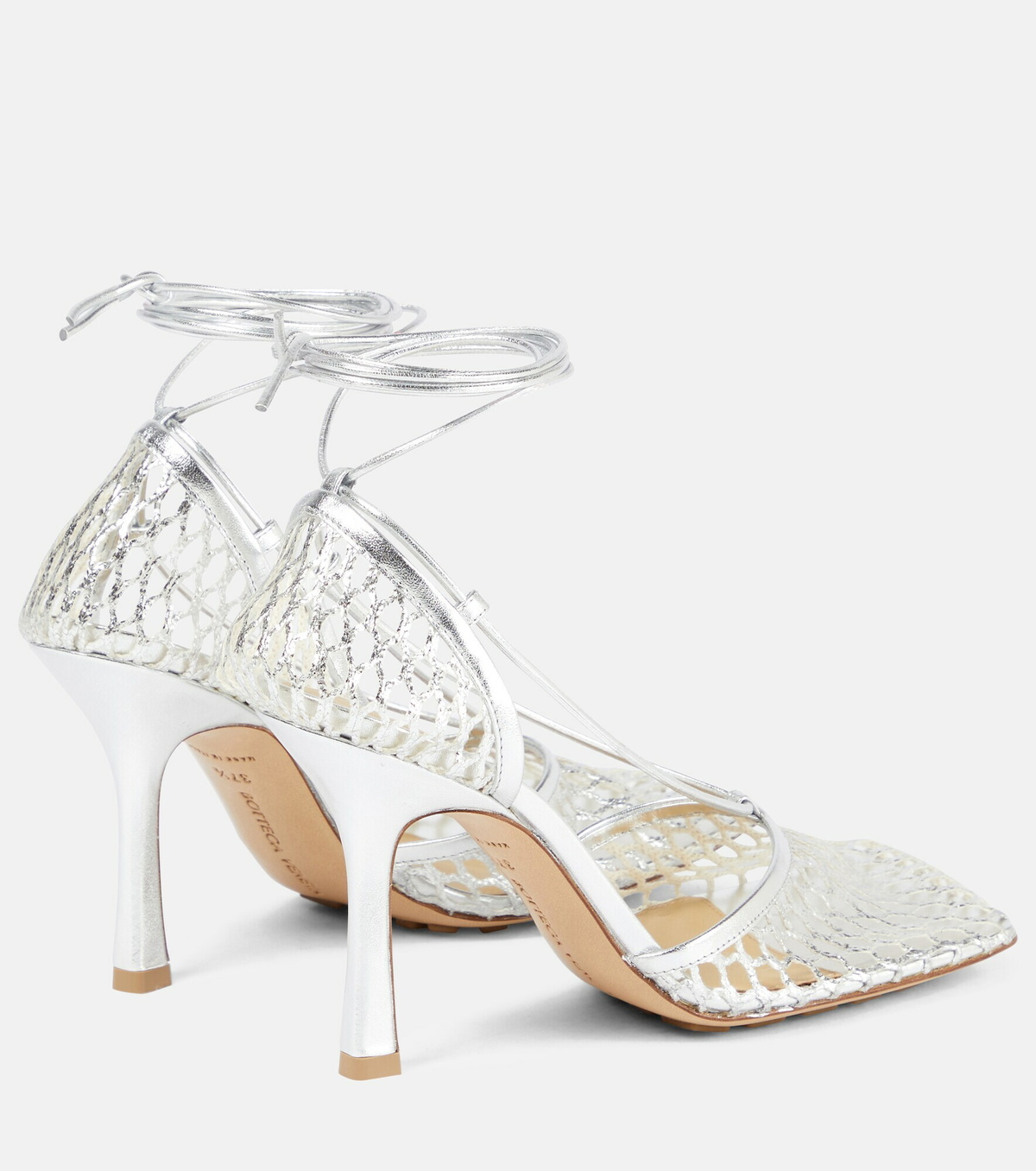 Bottega Veneta - Stretch leather-trimmed mesh pumps Bottega Veneta