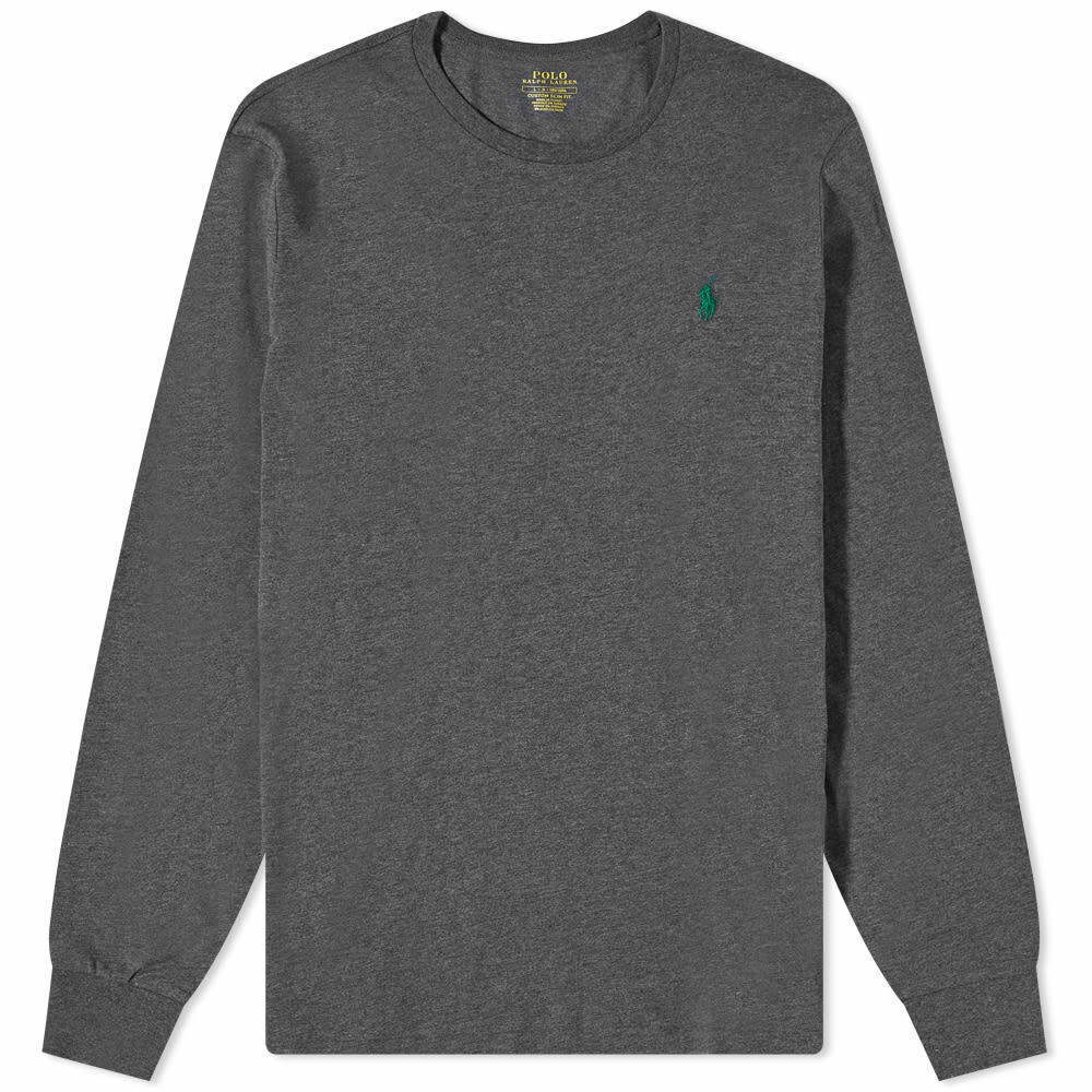 Polo Ralph Lauren Men's Long Sleeve T-Shirt in Barclay Heather Polo ...
