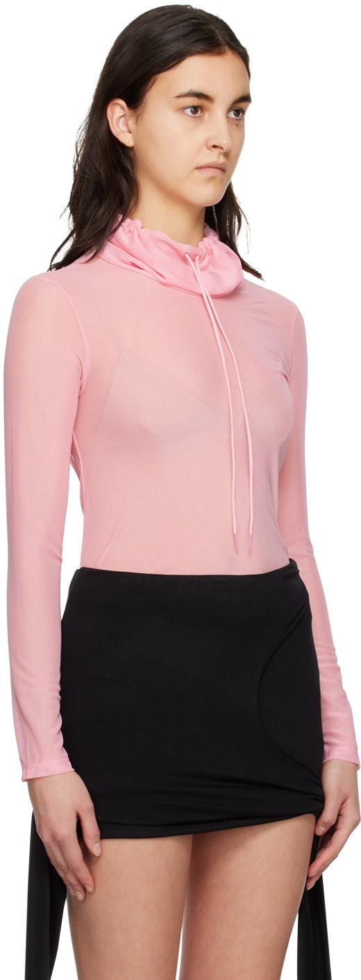 OPEN YY Pink Drawstring Turtleneck OPEN YY