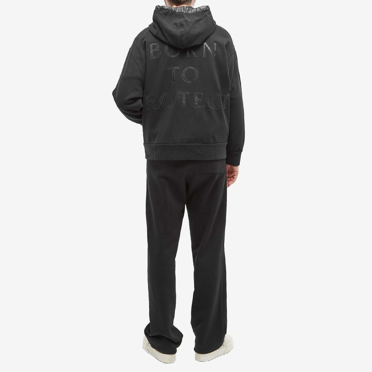 Moncler Men's Zip Up Hoody in Black Moncler