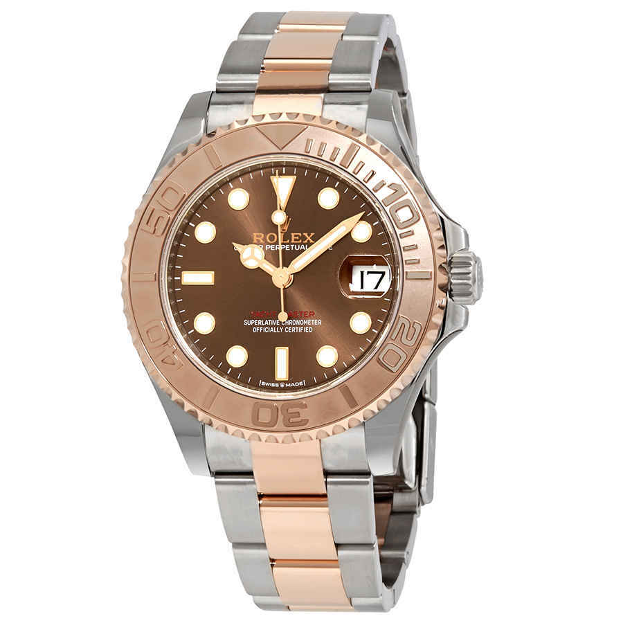 Rolex Yacht-Master Chocolate Dial Steel and 18K Everose Mid-size Oyster ...