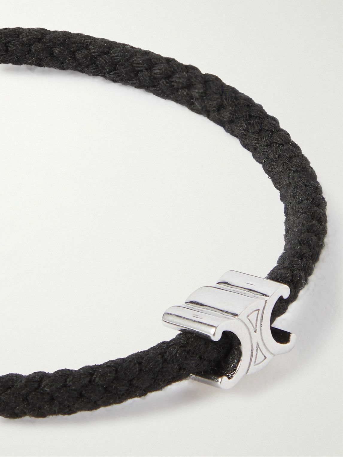 CELINE - Beach silver-tone and cord bracelet Celine