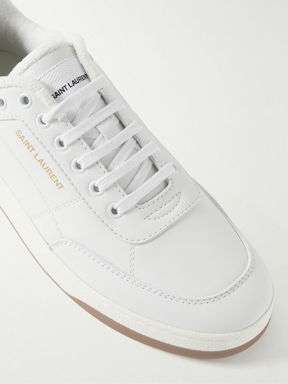 SAINT LAURENT - SL/61 Leather Sneakers - White Saint Laurent