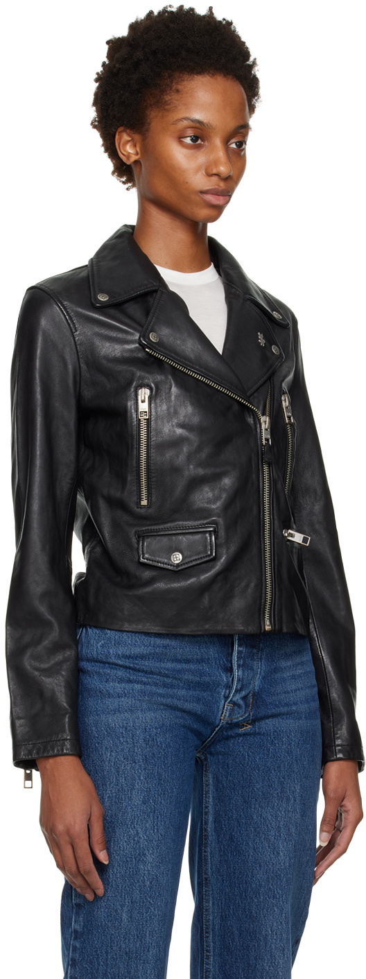 Ksubi Black Amplify Leather Jacket Ksubi
