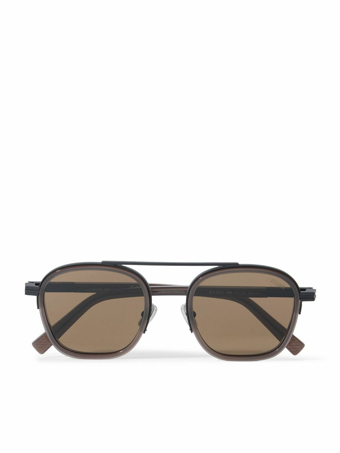 Zegna - Aviator-Style Metal and Acetate Sunglasses Zegna