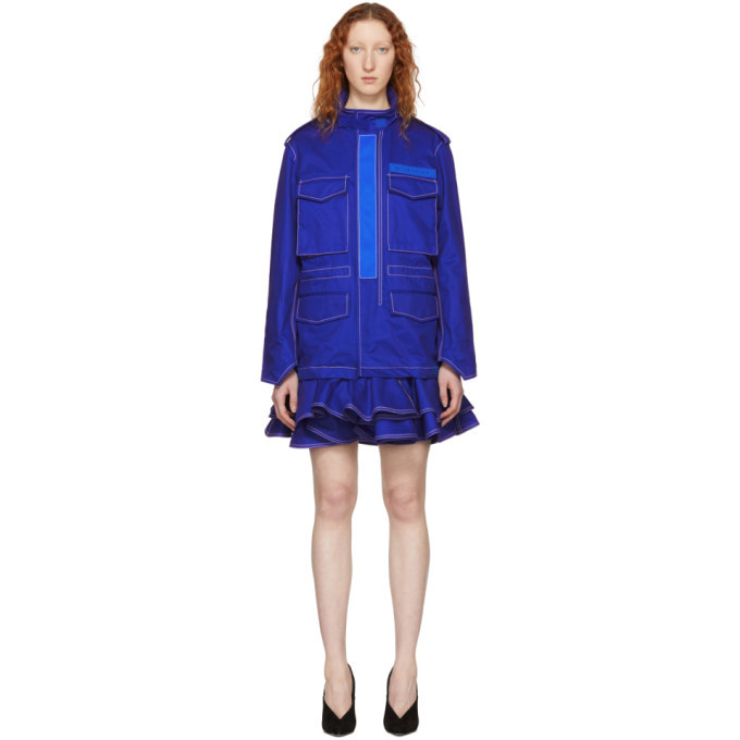 Givenchy Blue Denim Layered Ruffles Jacket Givenchy