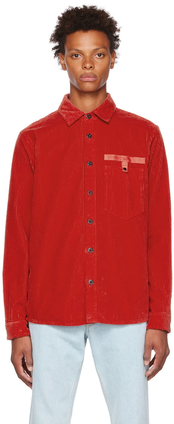 Stone Island Red Patch Pocket Shirt Stone Island