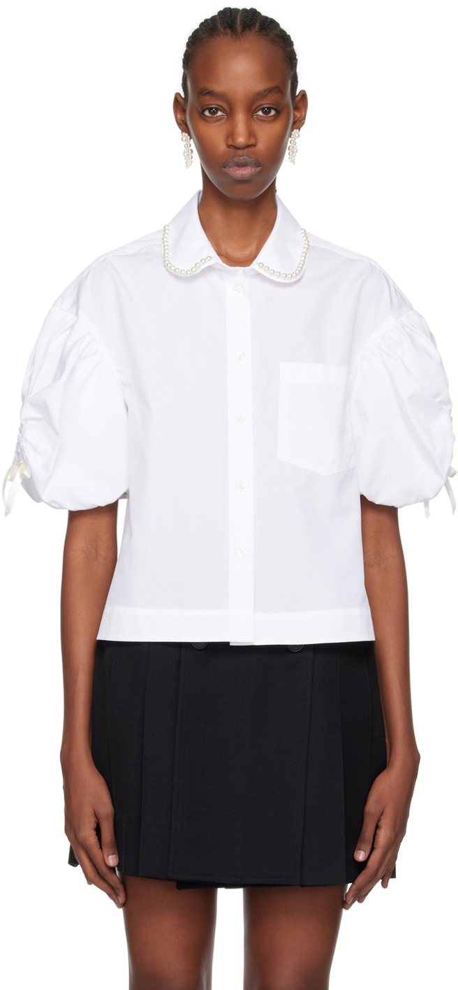 Simone Rocha White Puff Sleeve Shirt Simone Rocha