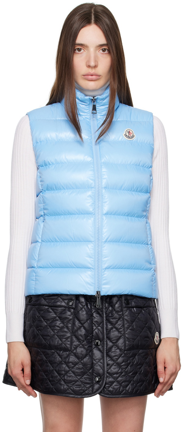 Moncler Blue Ghany Down Vest Moncler
