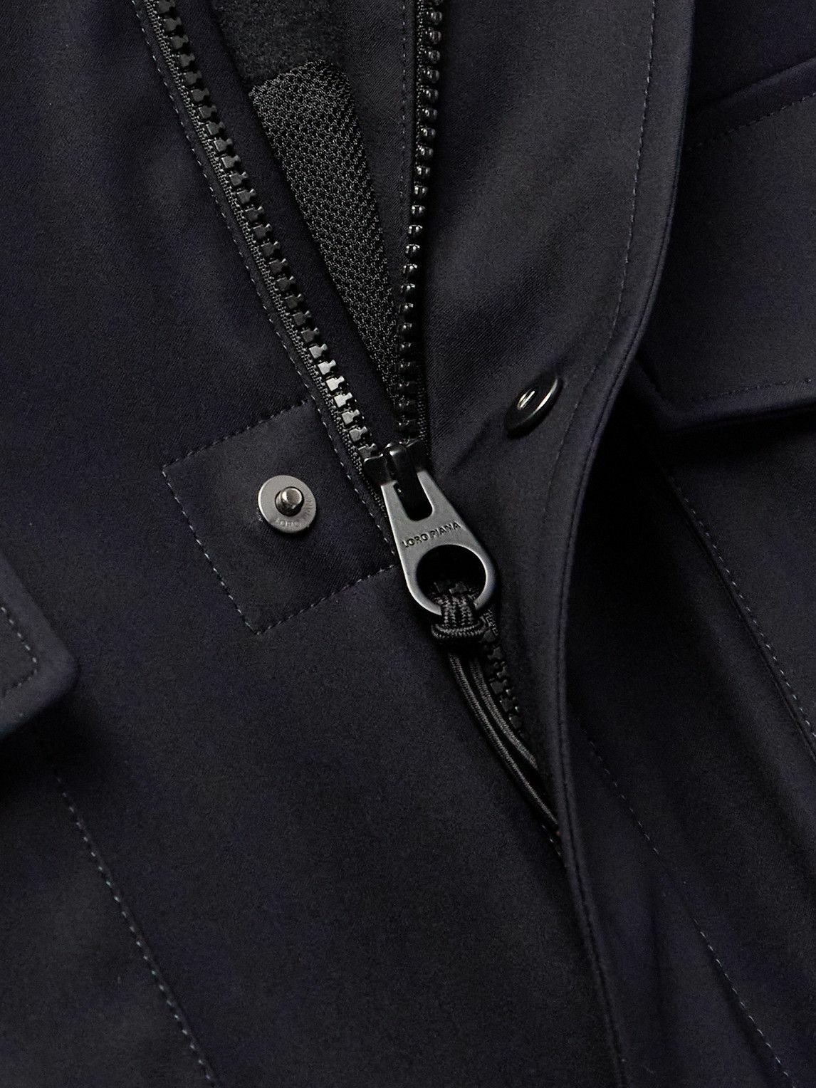 Loro Piana - Traveller Logo-Appliquéd Bristol Clima System 3L Wool-Blend Hooded Field Jacket ...