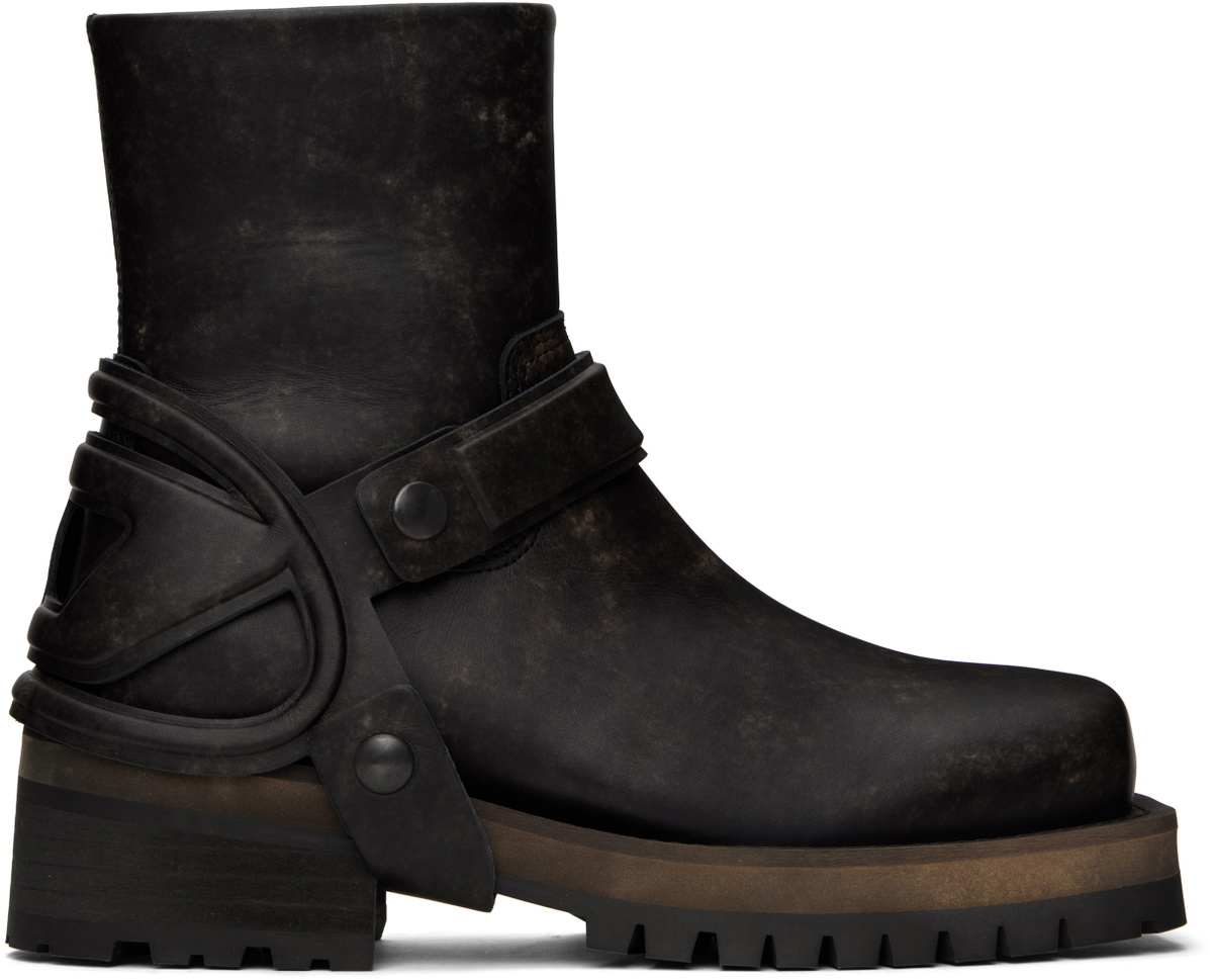 Diesel Brown D-Texan-Harness Boots Diesel