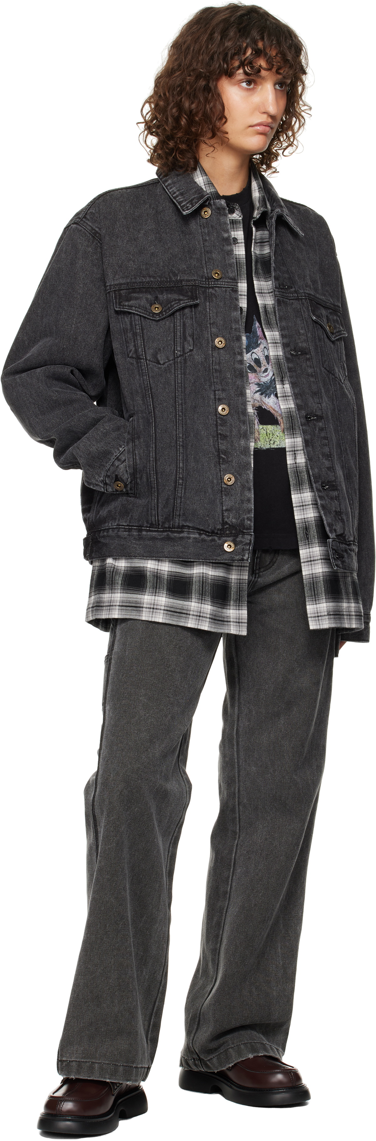 We11done Black Monster Pony Denim Jacket We11done